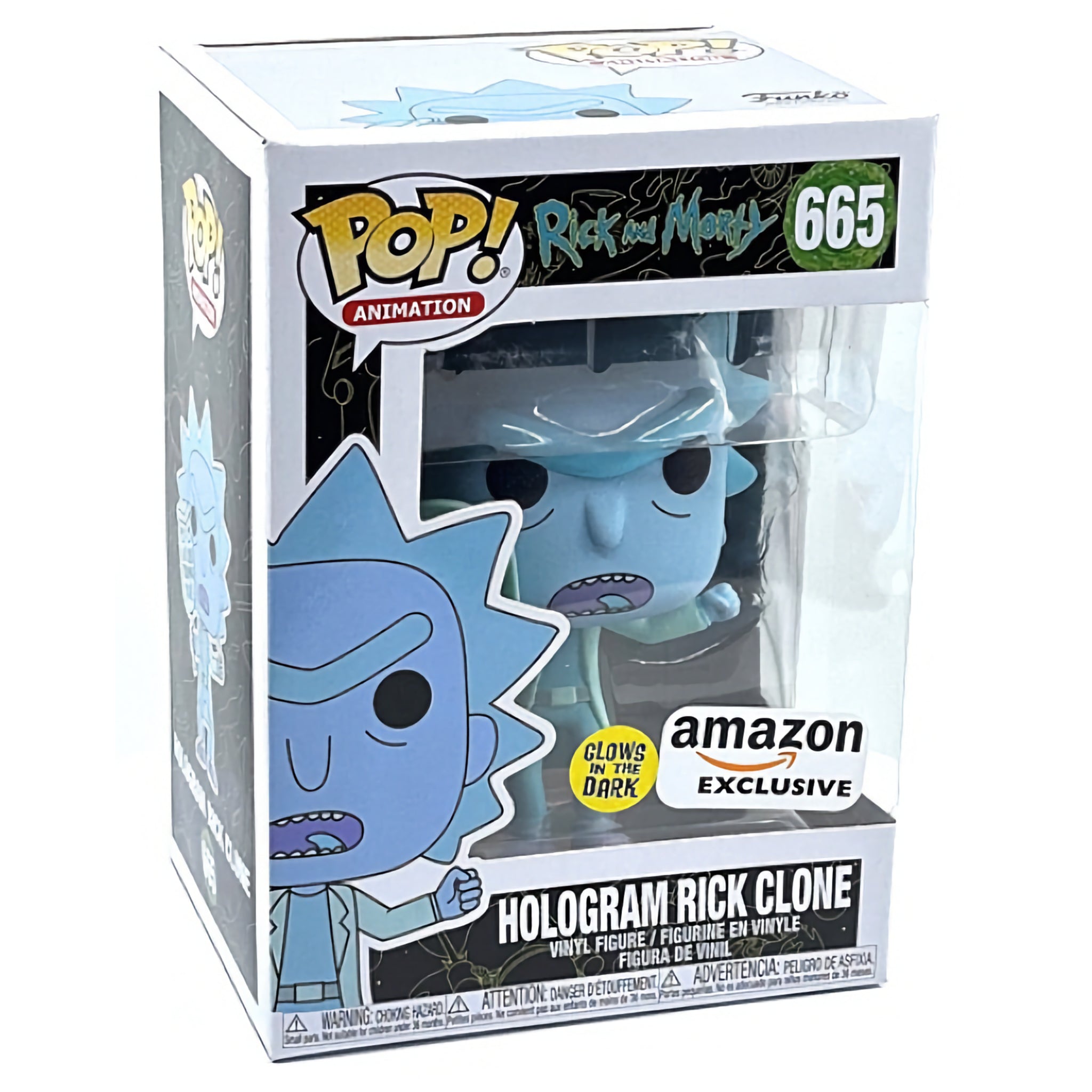 Hologram Rick Clone (GITD) Funko Pop! AMZN EXCLUSIVE